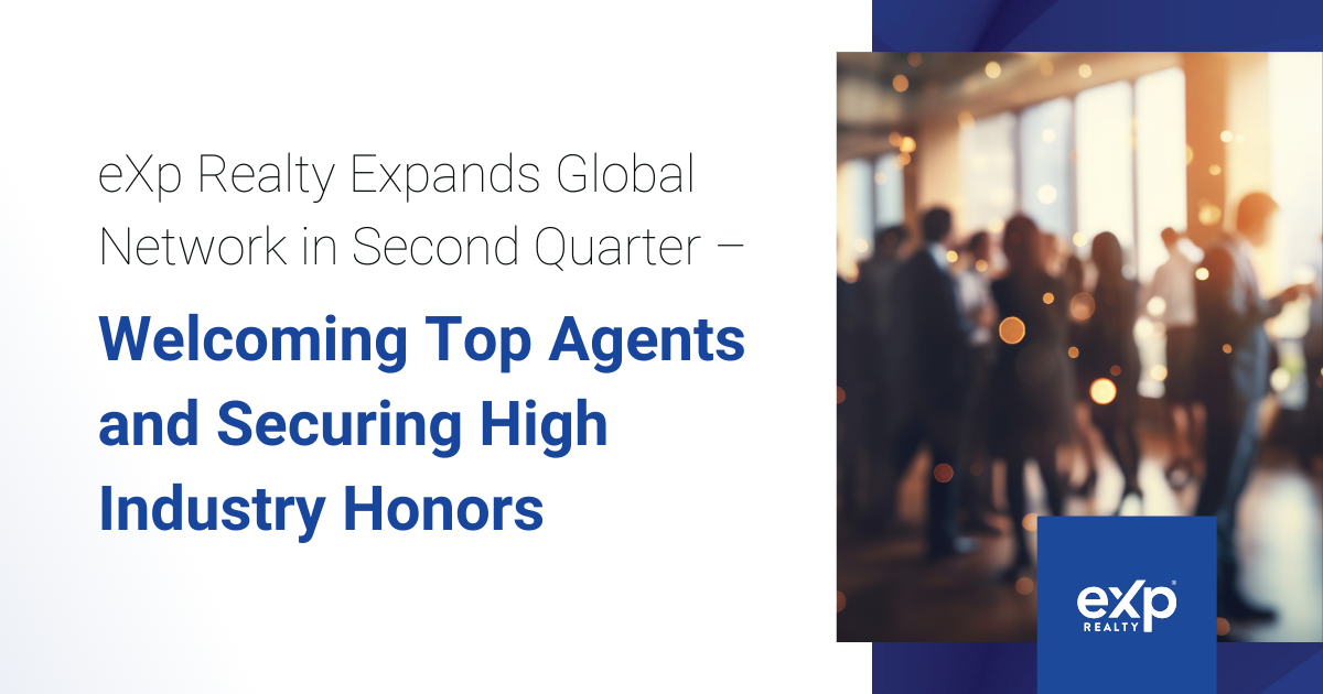 eXp Realty Expands Global Network in Second Quarter,