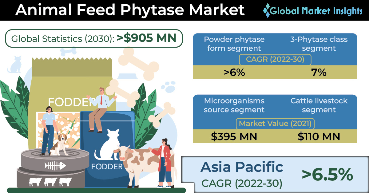 Animal Feed Phytase Market to Hit $905Mn by 2030, says Animal Feed Phytase Market to Hit $905Mn by 2030, says