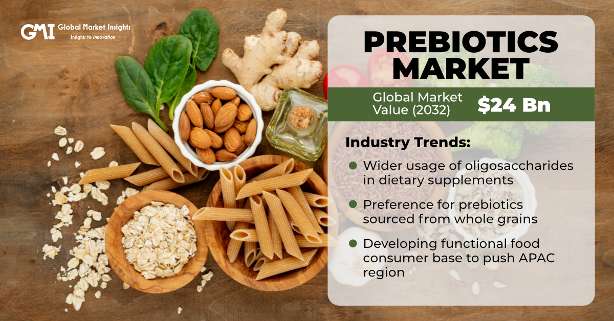 Prebiotics Market to cross $24 billion by 2032, Says Global