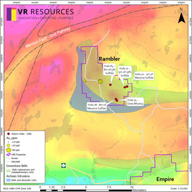 VR Resources Stakes Rambler Gold Project on North Lumby