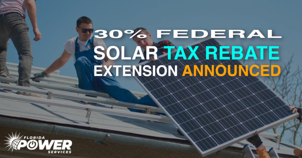 30% Federal Solar Tax Rebate Extension Announced for Solar