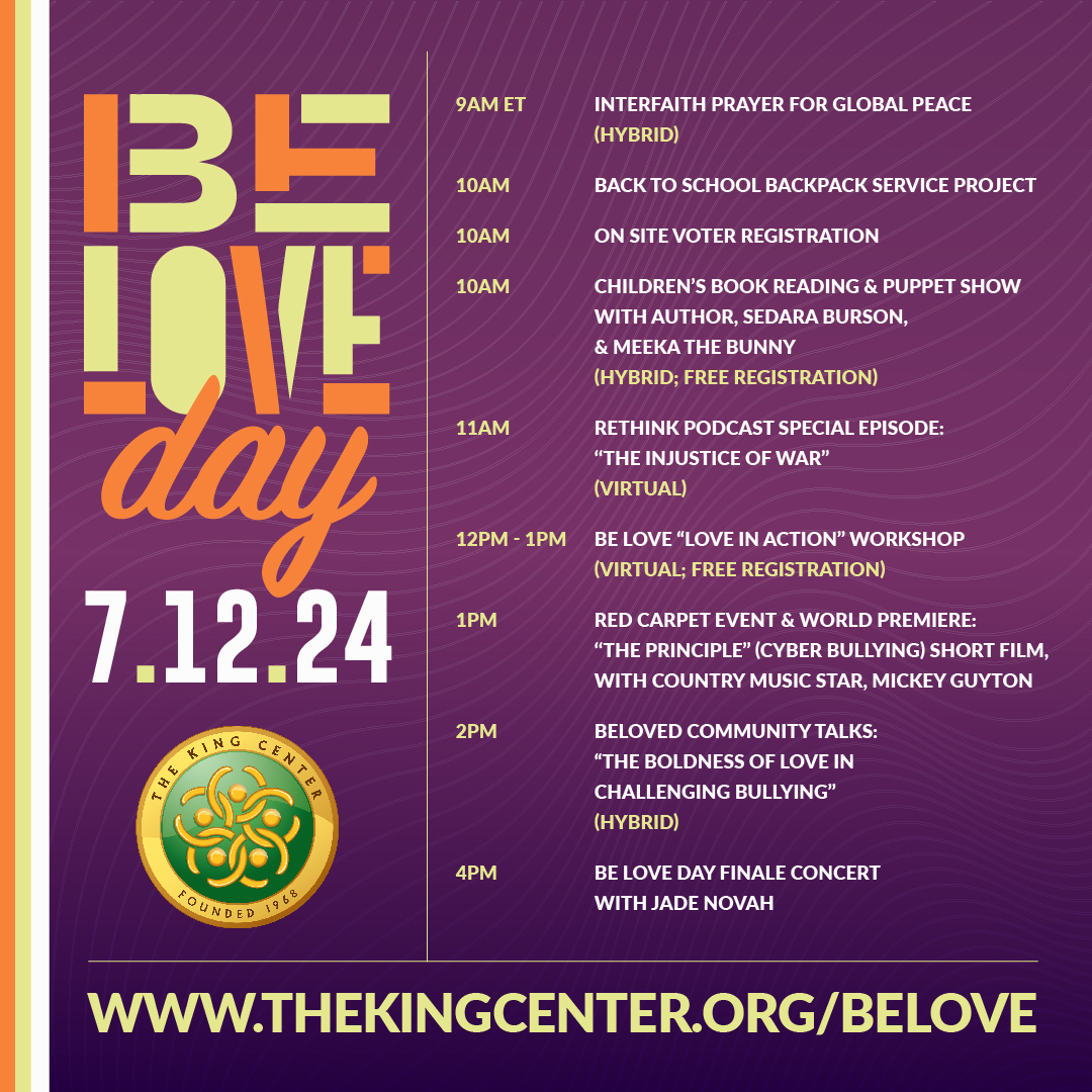 THE KING CENTER ANNOUNCES BE LOVE DAY 2024 FEATURING
