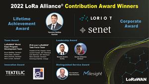The LoRa Alliance® Proudly Announces the 2022 Contribution Award ...